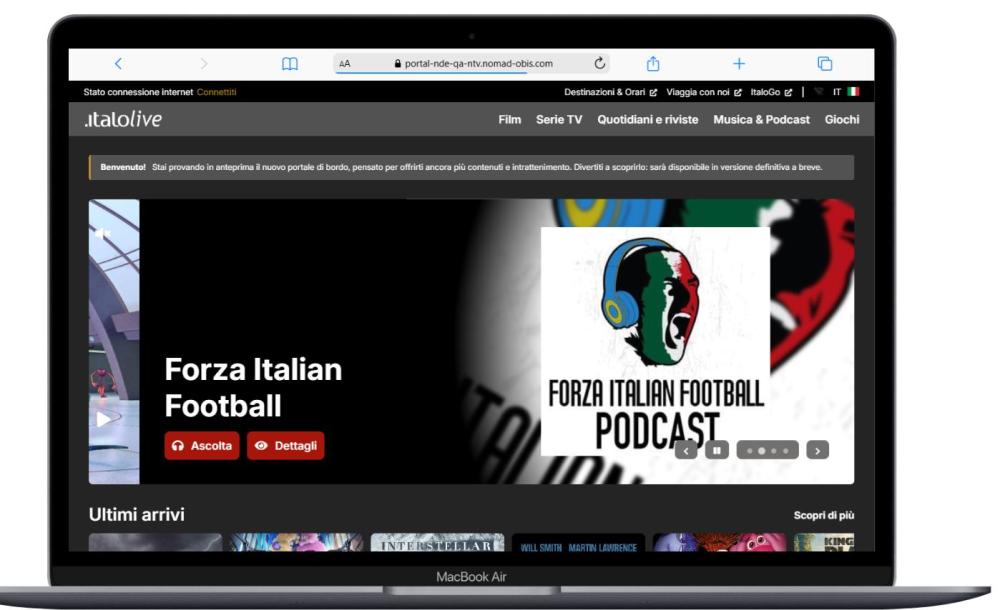 ITALO LANCIA IL NUOVO PORTALE DI BORDO – Italiavola & Travel